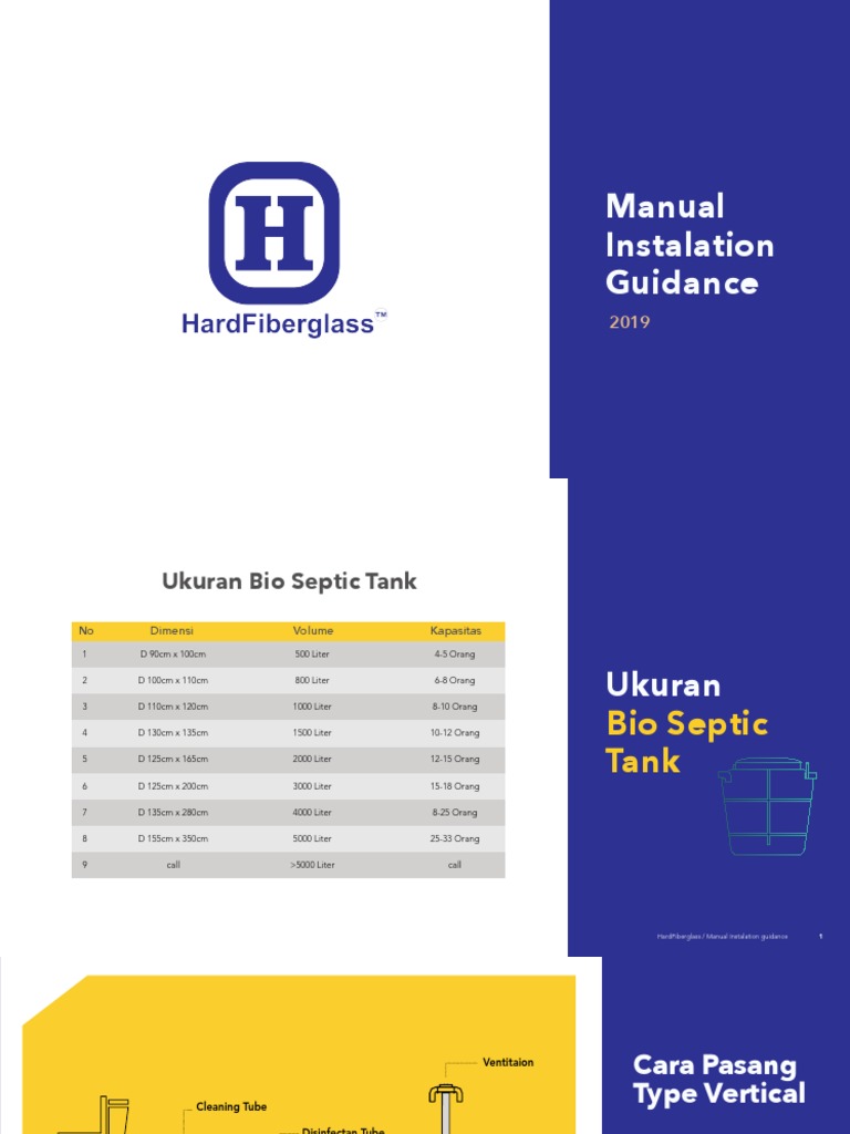 Ukuran dan Panduan Bio Septic Tank | PDF