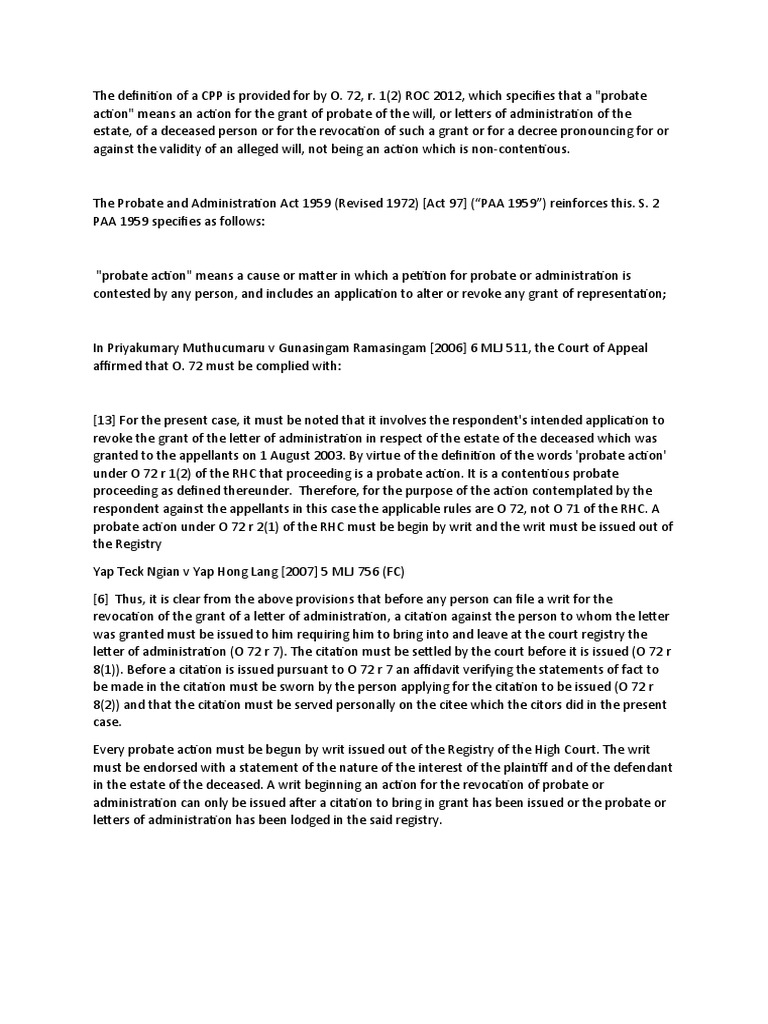 Probate Action | PDF | Probate | Legal Documents