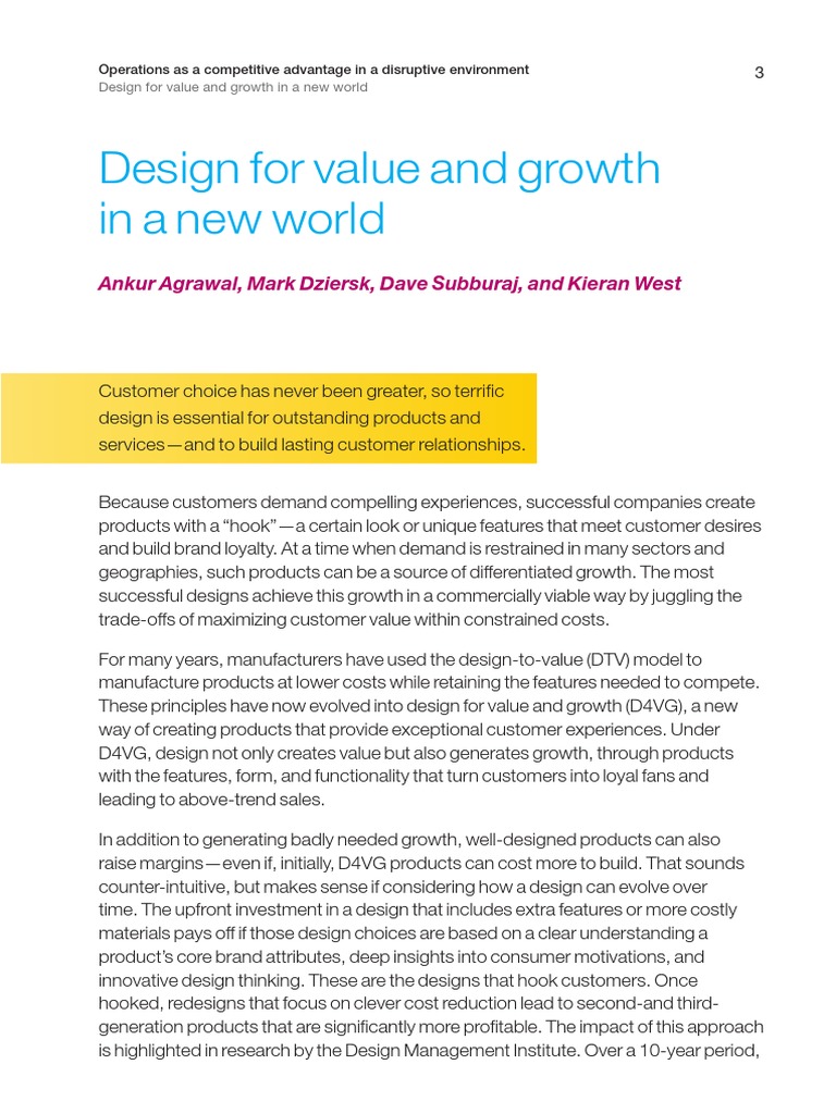 McKinsey Design-For-Value-And-Growth-In-A-New-World | PDF | I Phone | Brand