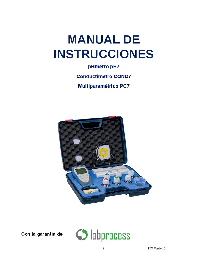 MANUAL MULTIPLE SERIE 7 - PH COND Y PC Espanol | PDF | Calibración | Ph