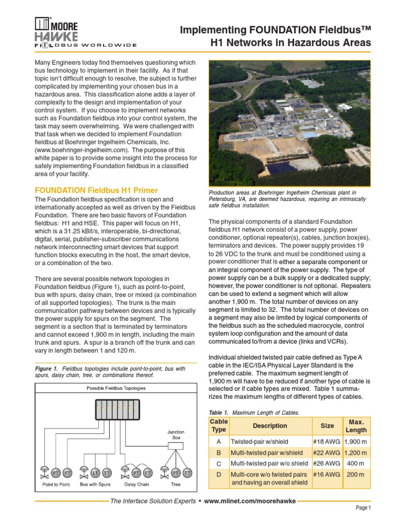 Implementing FF in Hazardous Areas | PDF | Network Topology ...