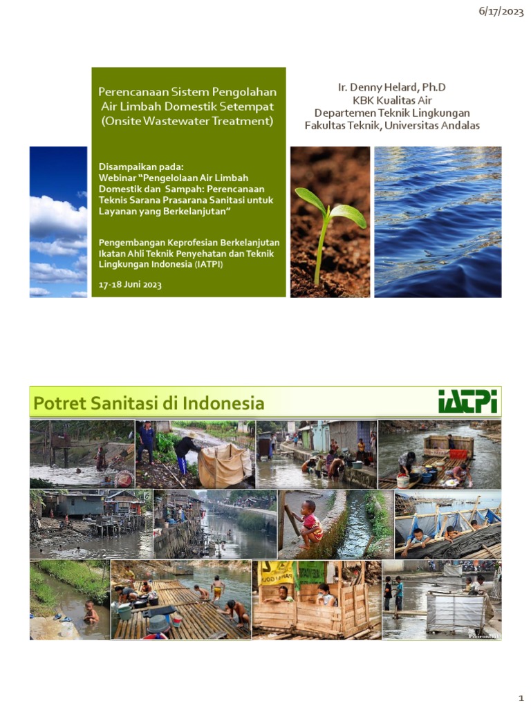 Teknologi Pengelolaan Air Limbah Domestik Setempat-PKB IATPI 2023 ...