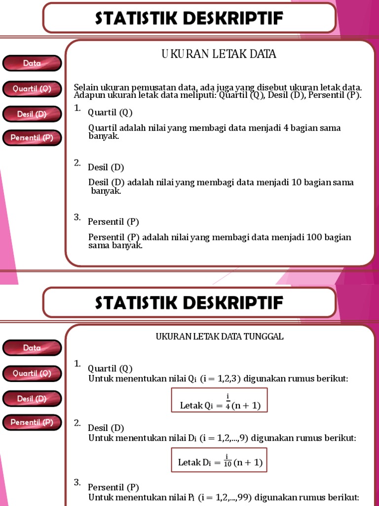 Pertemuan 5 Ukuran-Letak-Data | PDF