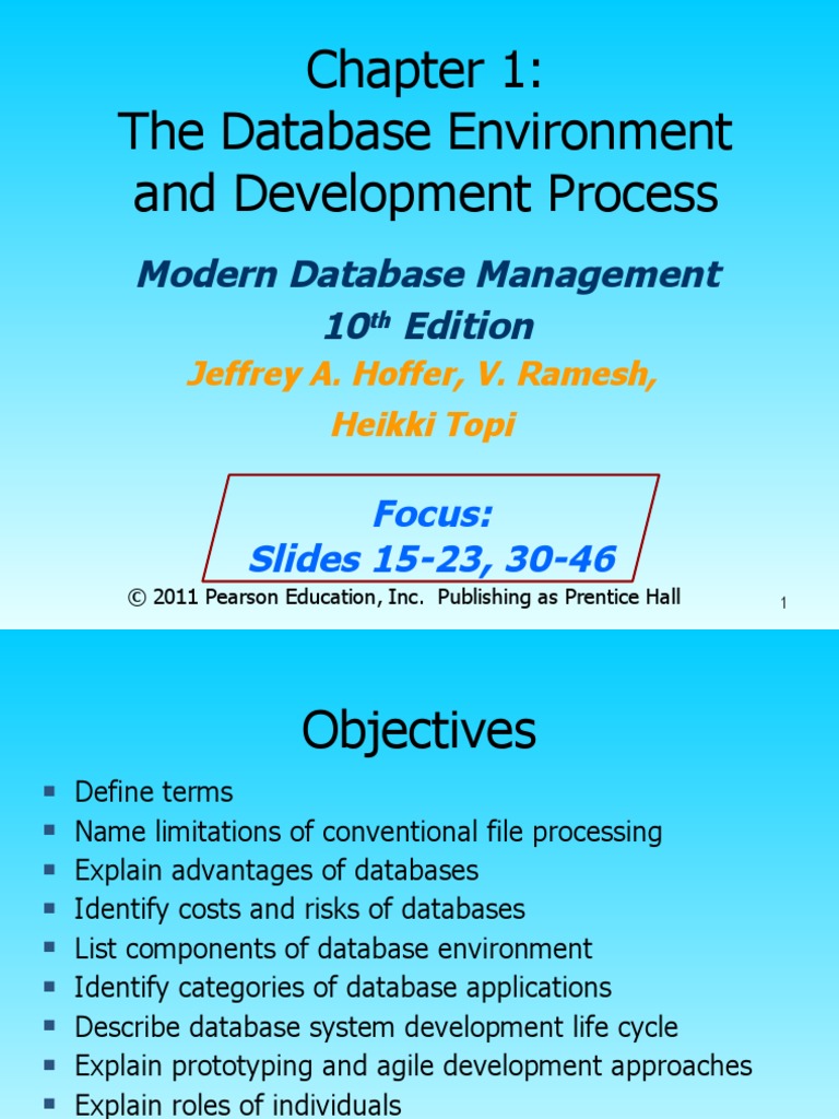 10e - PP - ch01 DB Environment and Development Process | PDF | Databases | Conceptual Model