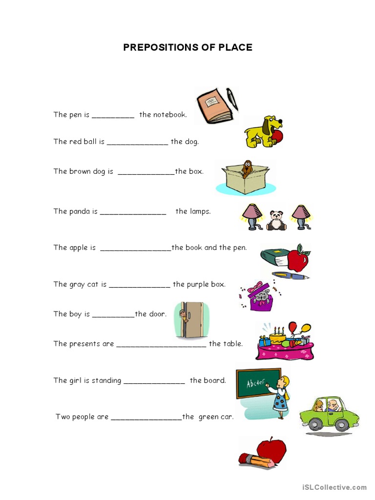 prepositions of place | PDF