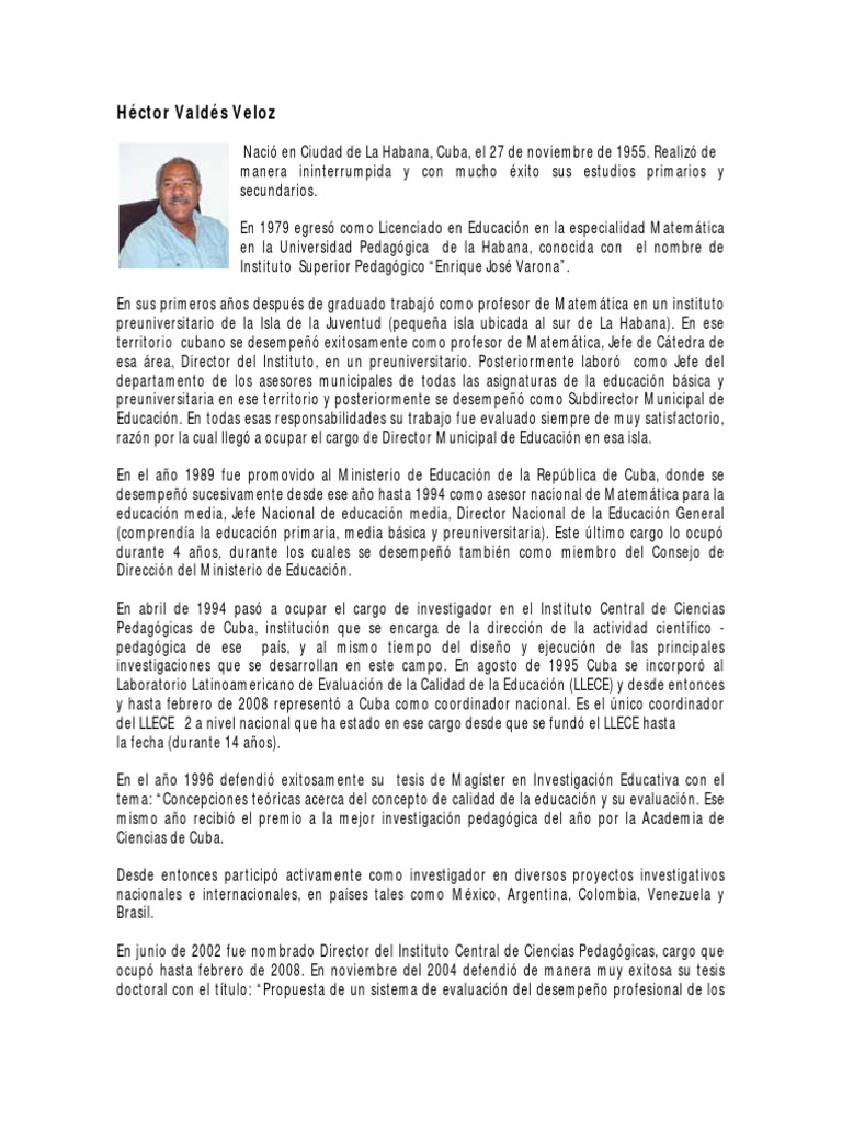 Hctor Valds Veloz Pdf America Latina Cuba