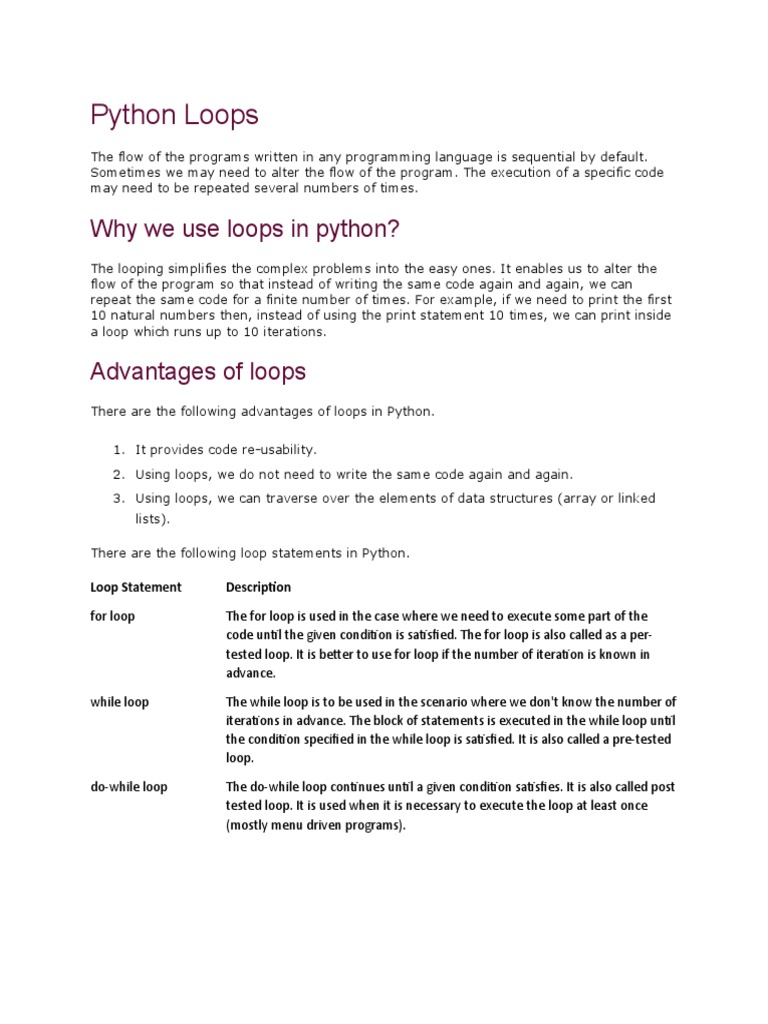 Python For Loops | PDF | Control Flow | Parameter (Computer Programming)