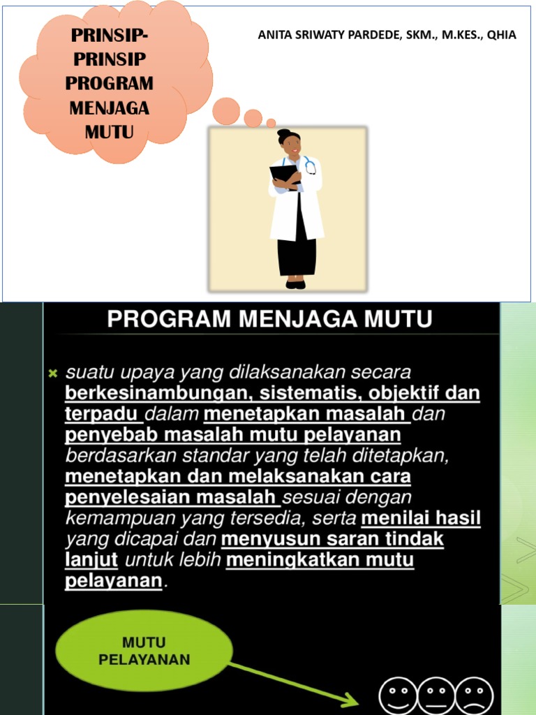 Pertemuan 3-Prinsip2 Program Menjaga Mutu | PDF | Karier & Perkembangan ...