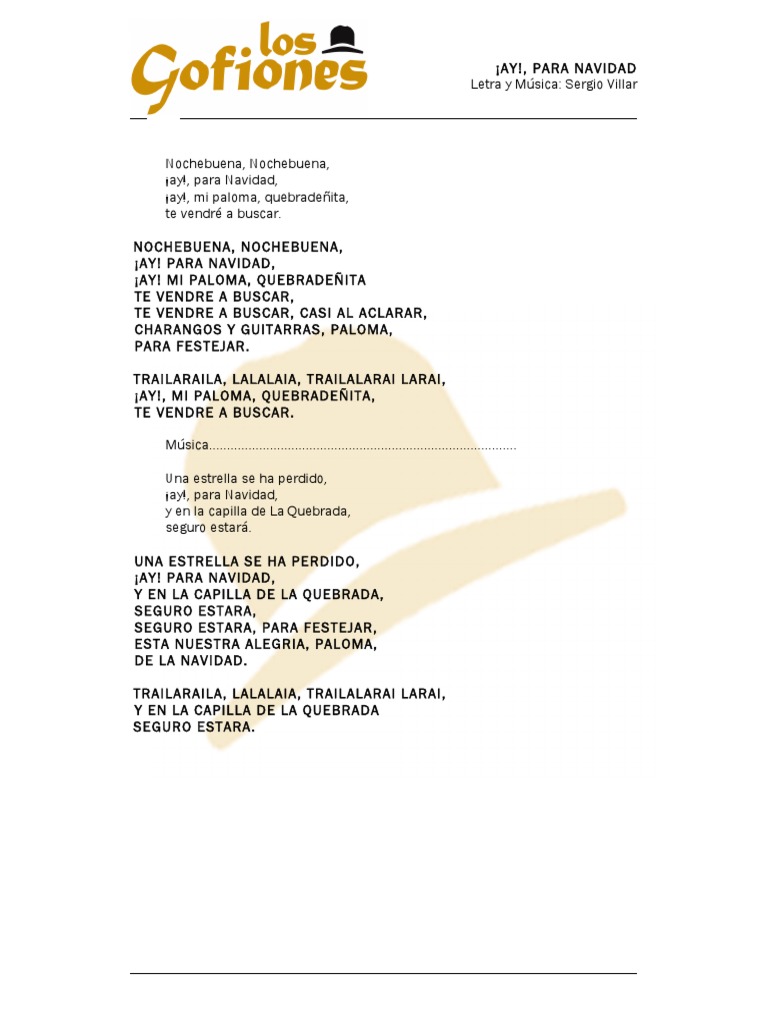 Villancico "Ay, para Navidad" | PDF | Arte
