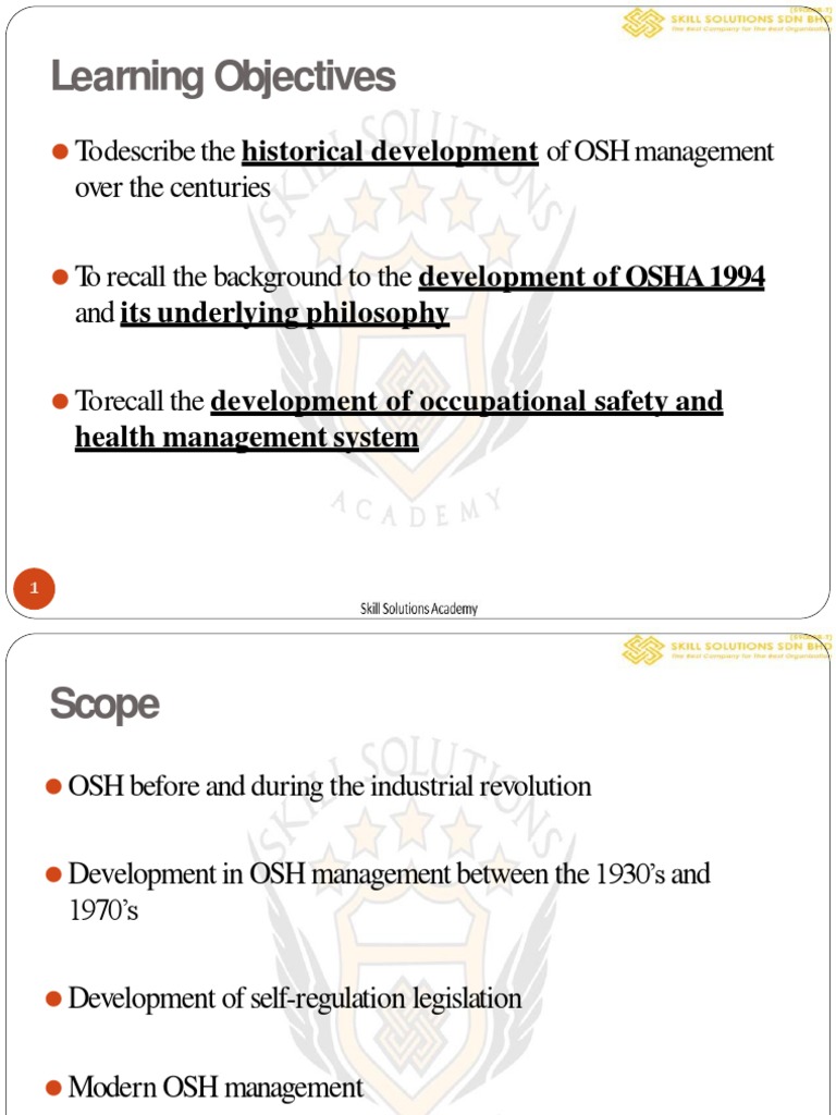 Module 1 All | PDF | Occupational Safety And Health | Emergency Management