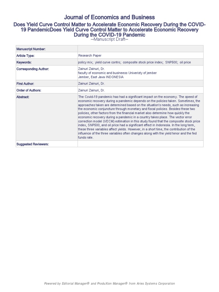 Jeb S 22 00223 | PDF | Macroeconomics | Yield Curve