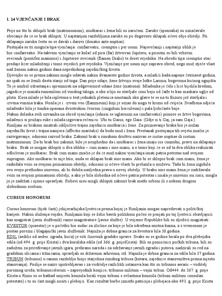 Vjenčanje I Brak - Cursus Honorum | PDF