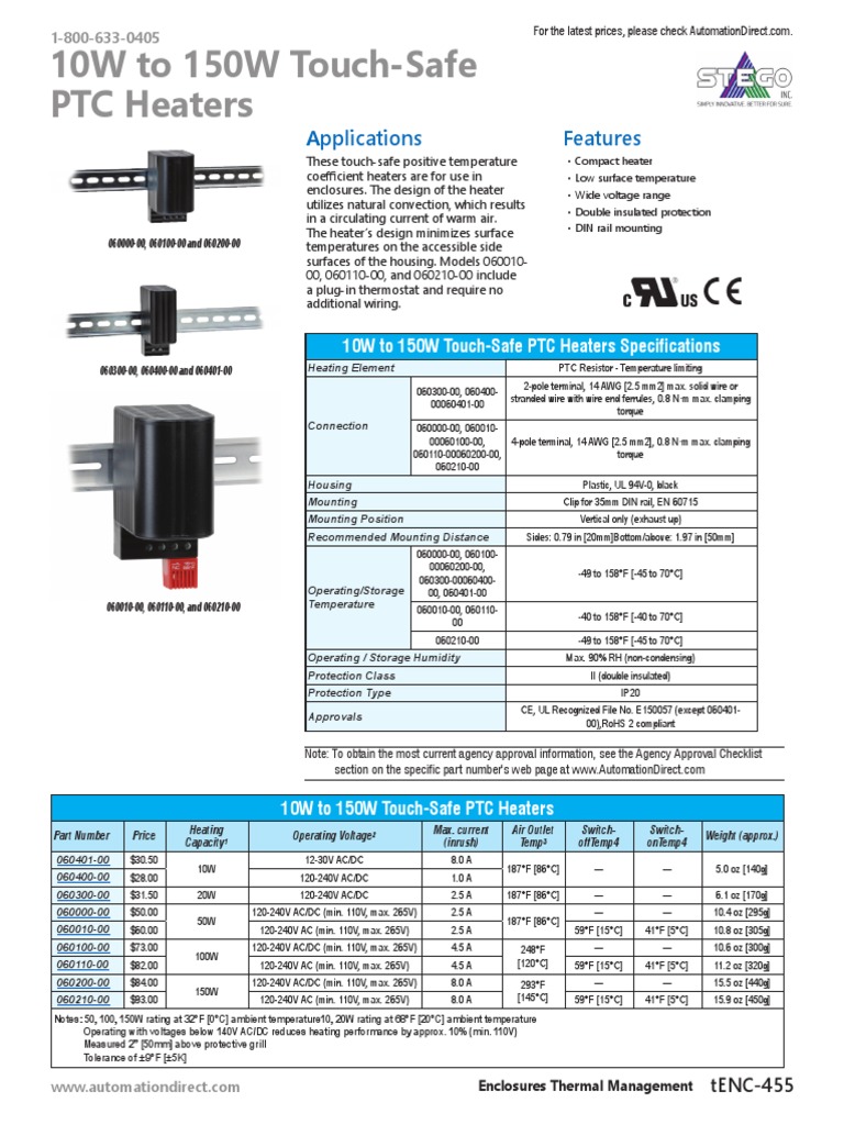 Enclosure Safe Heater | PDF | Humidity | Corrosion