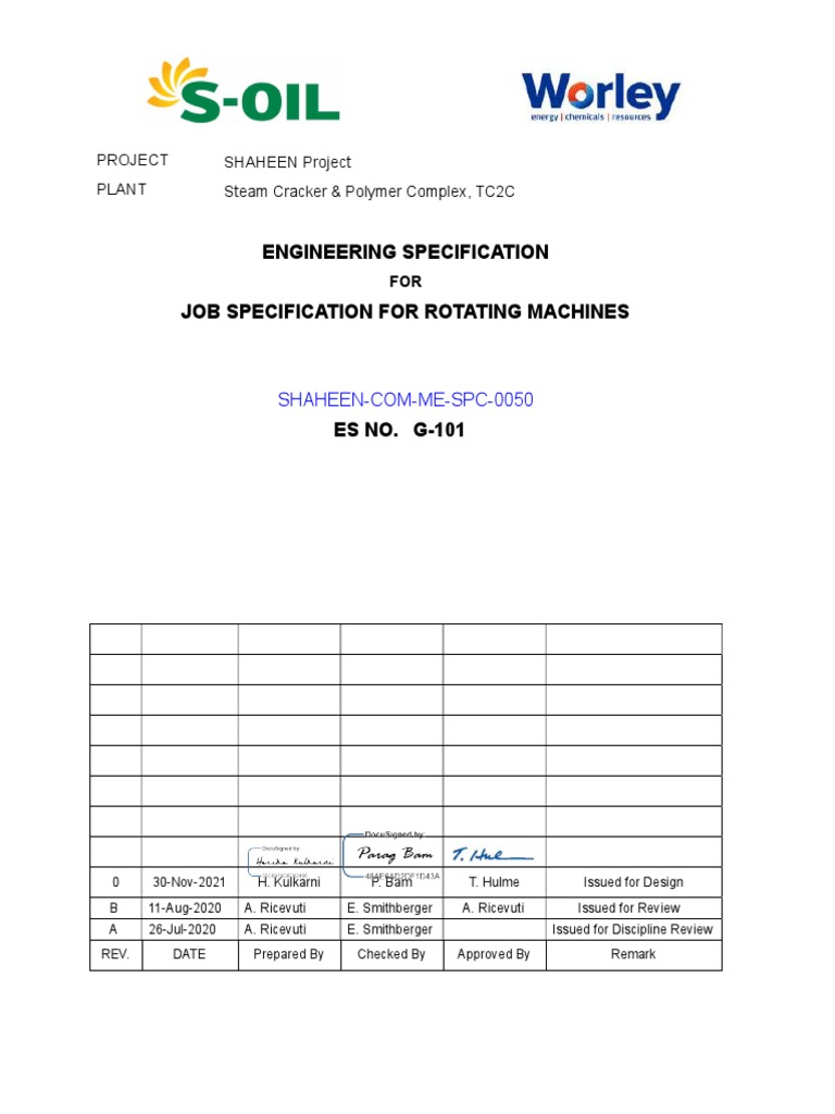 SHAHEEN-COM-ME-SPC-0050-0 - Job Specification For Rotating Machines ...