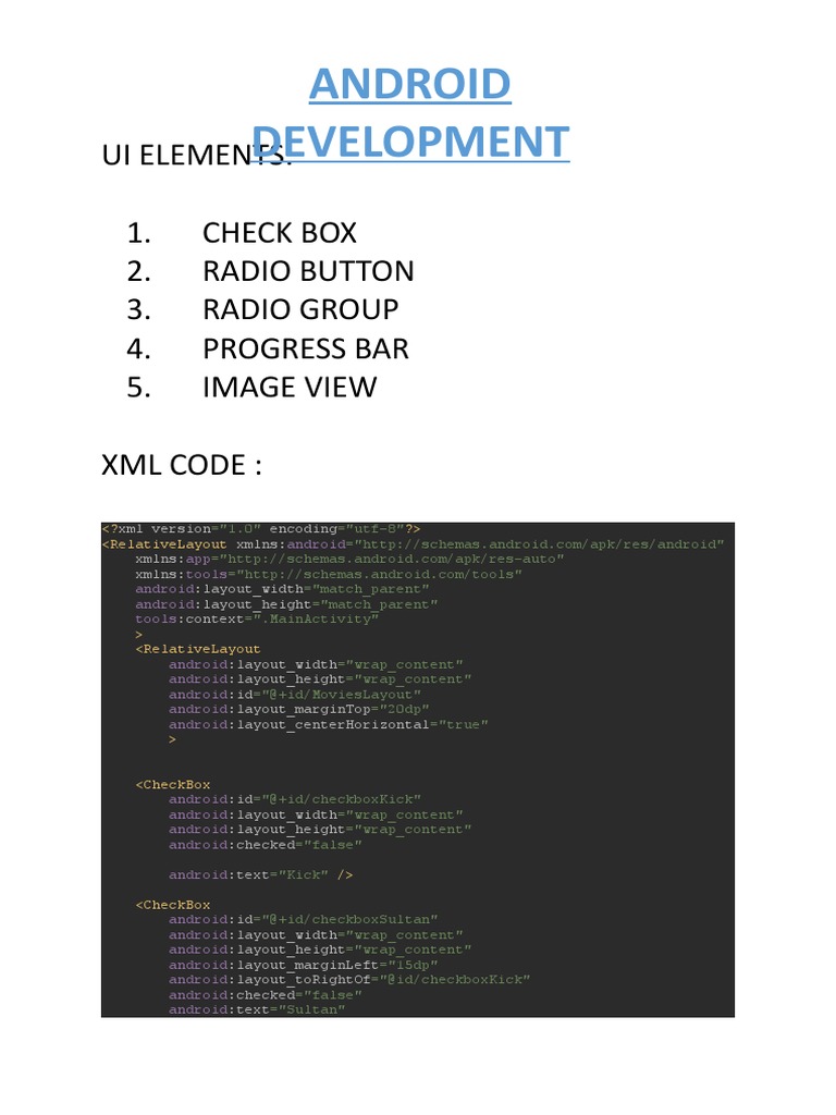 Ui Elements | Download Free PDF | Android (Operating System) | Software