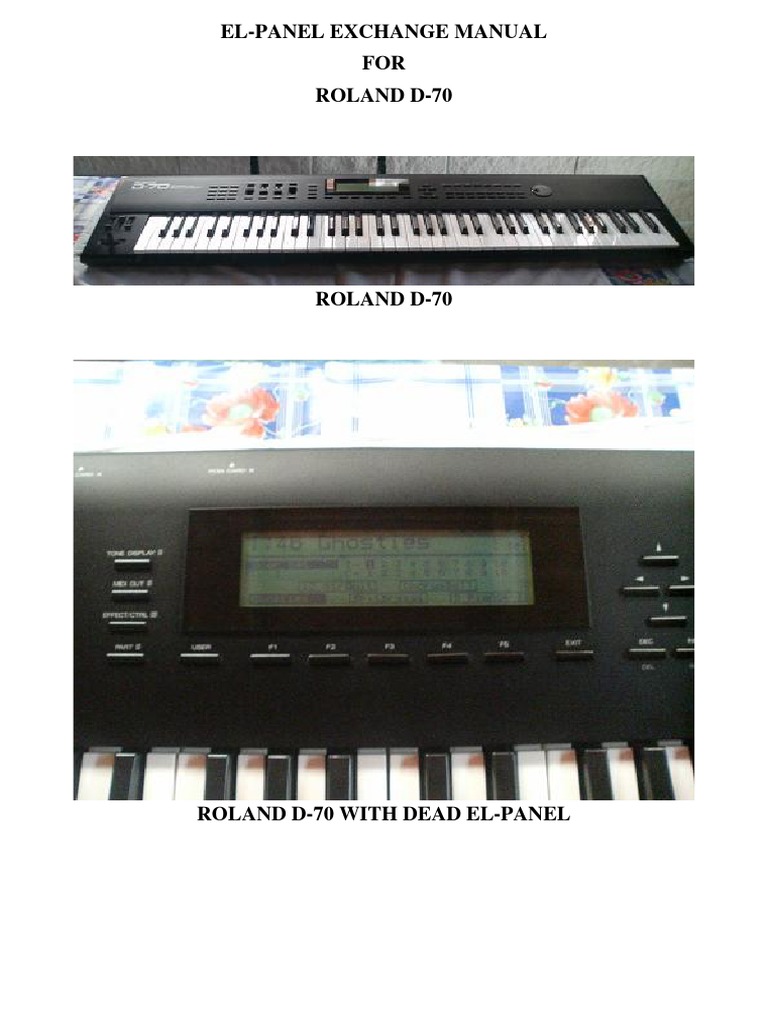 El-Panel Exchange Manual FOR Roland D-70 | PDF
