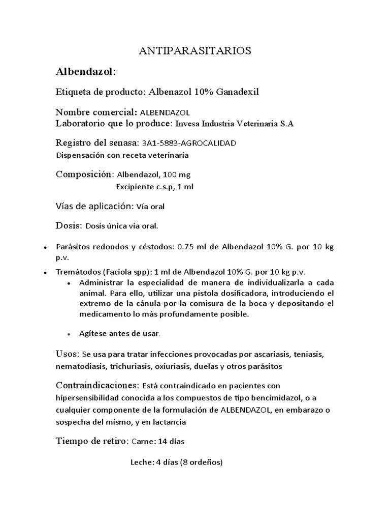 Antiparasitarios 2 | PDF | Tratamientos médicos | Medicina CLINICA