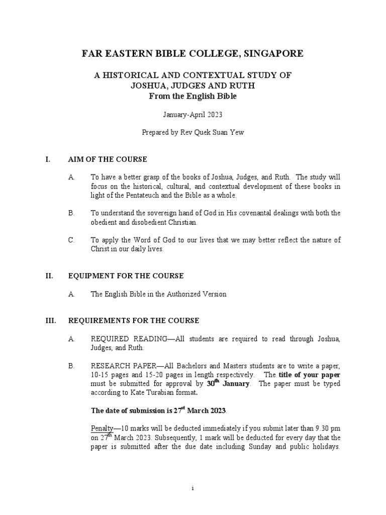 Lecture Notes - Joshua, Judges, Ruth | PDF | Moses | Ark Of The Covenant