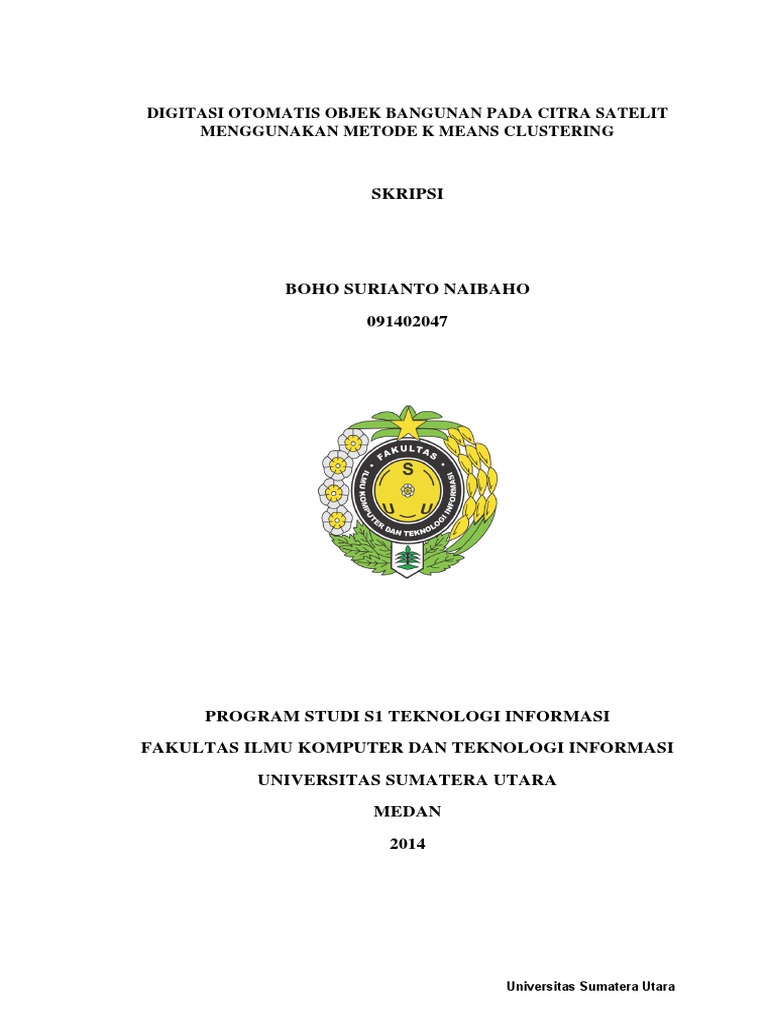 Digitasi Otomatis Citra Satelit K Means | PDF