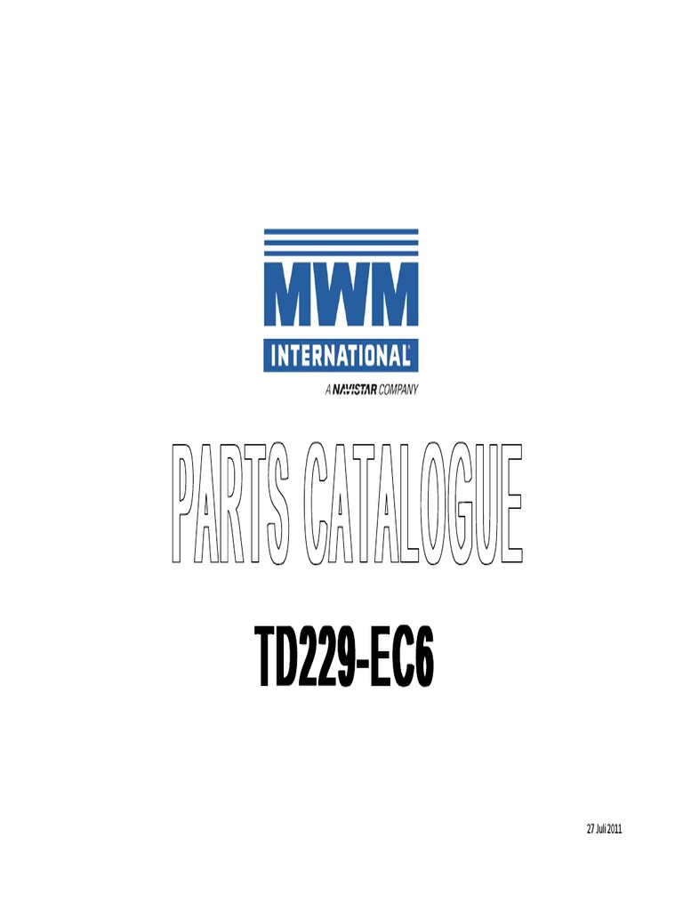 TD229-EC6 MWM Parts Catalog (Ok) | PDF | Piston | Cylinder (Engine)