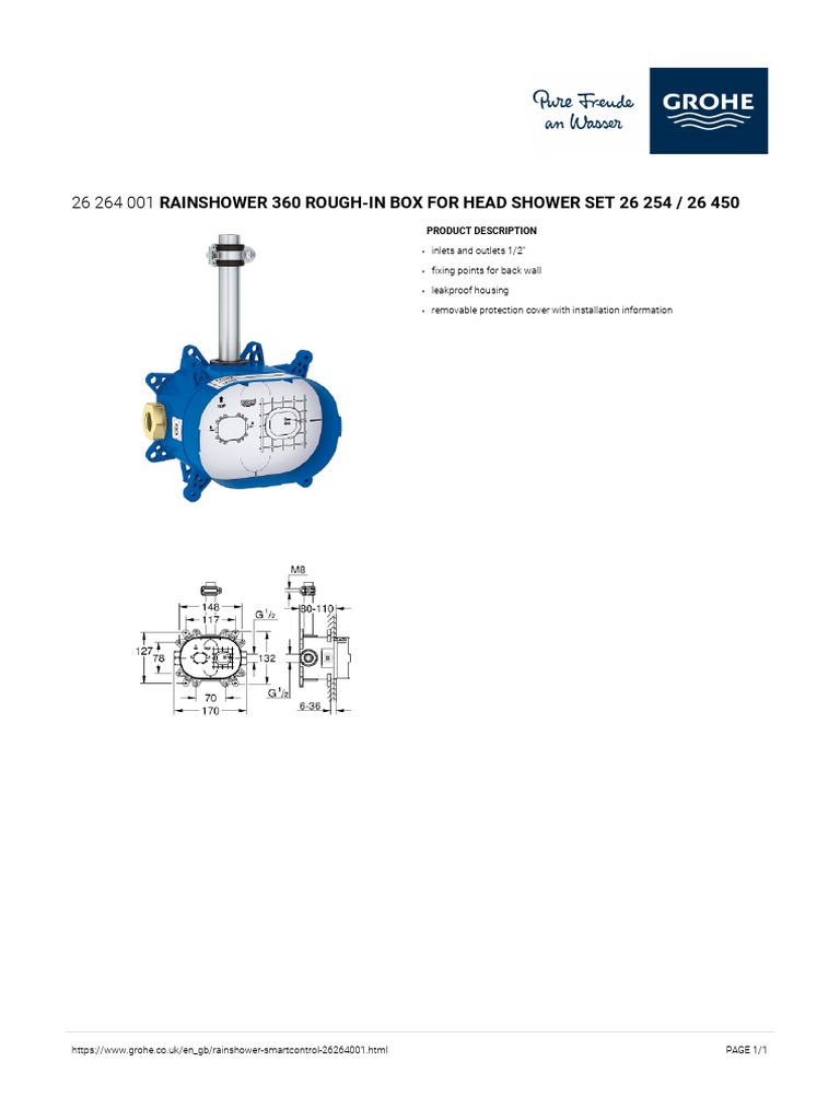 GROHE Specification Sheet 26264001 | PDF