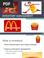 McDonald's Just-in-Time Inventory System | PDF | Inventory | Mc Donald's