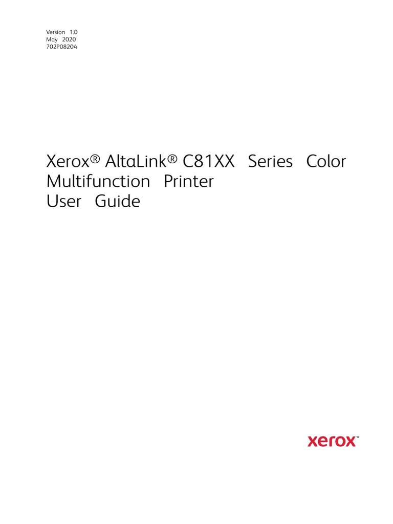 Xerox AltaLink C8155 User Manual (English - 412 Pages) | PDF