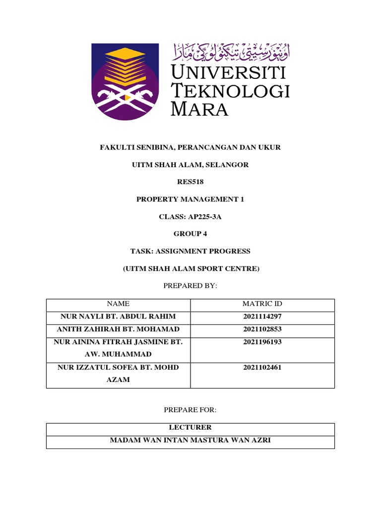 Progress Report on UiTM Stadium Project | PDF