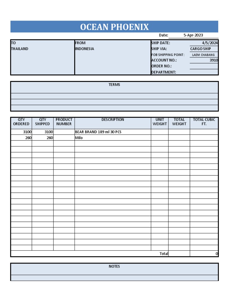 Packing Ocean Phoenix | PDF