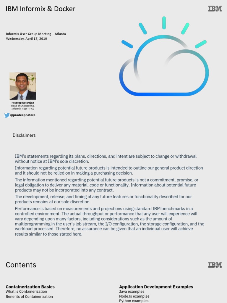 Informix Developer Sandbox Docker Pdf Virtual Machine Virtualization