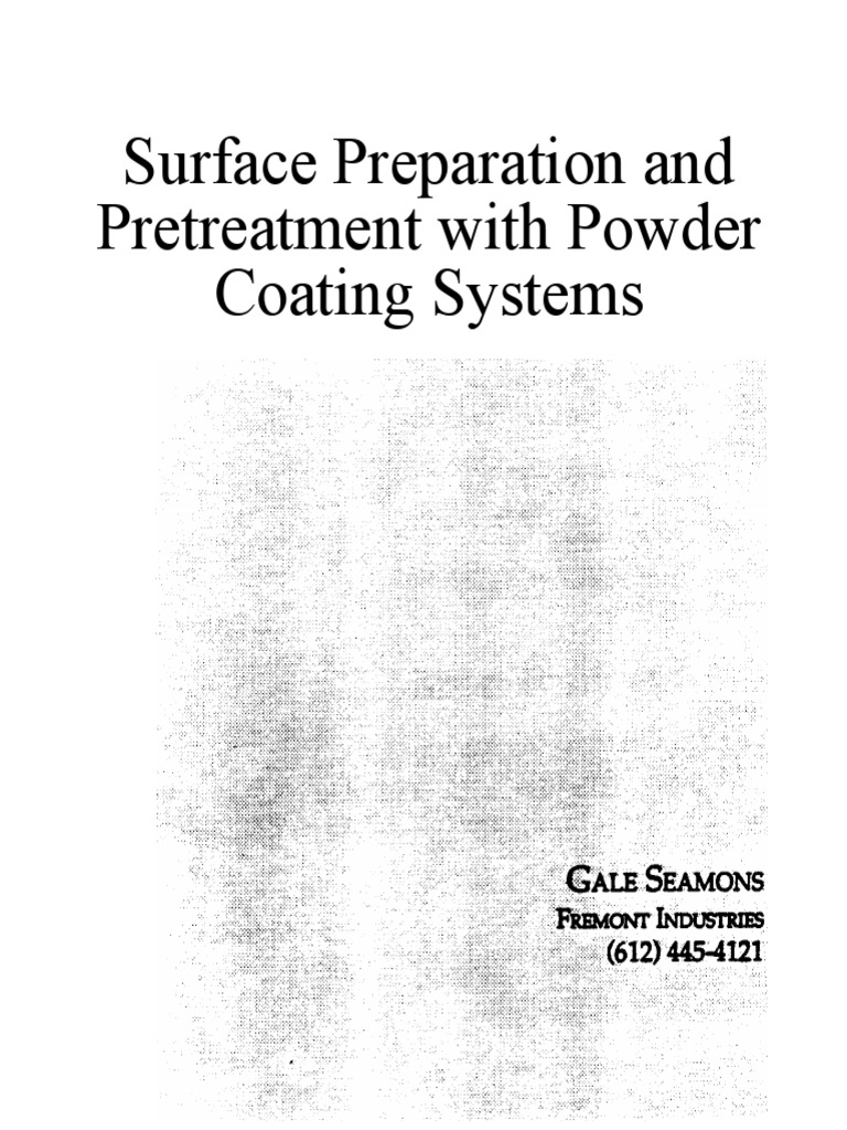 SURFACE PRETREATMENT For Powder Coating - 1 | PDF | Chemical Substances ...