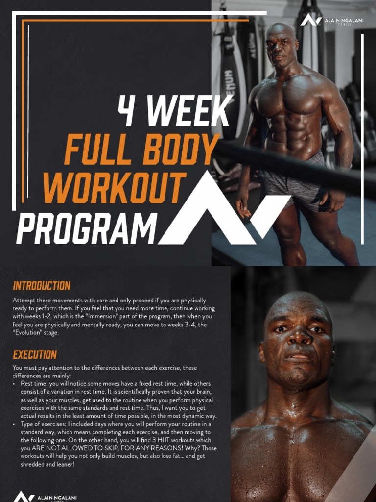 4-Week Full Body Workout Plan | PDF | Weight | Hobbies