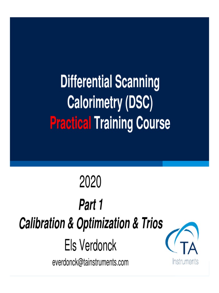 Discovery DSC Practical 2020 Part 1 | PDF | Differential Scanning ...