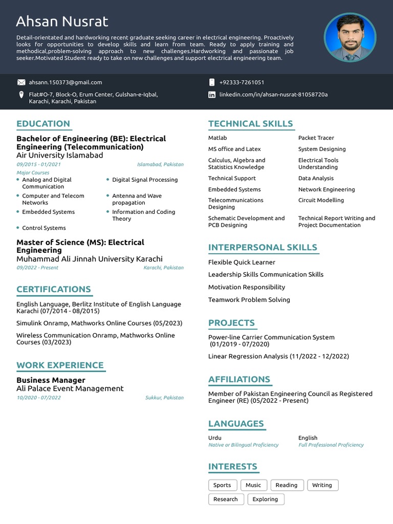 Ahsan Nusrat | PDF | Engineering | Communication