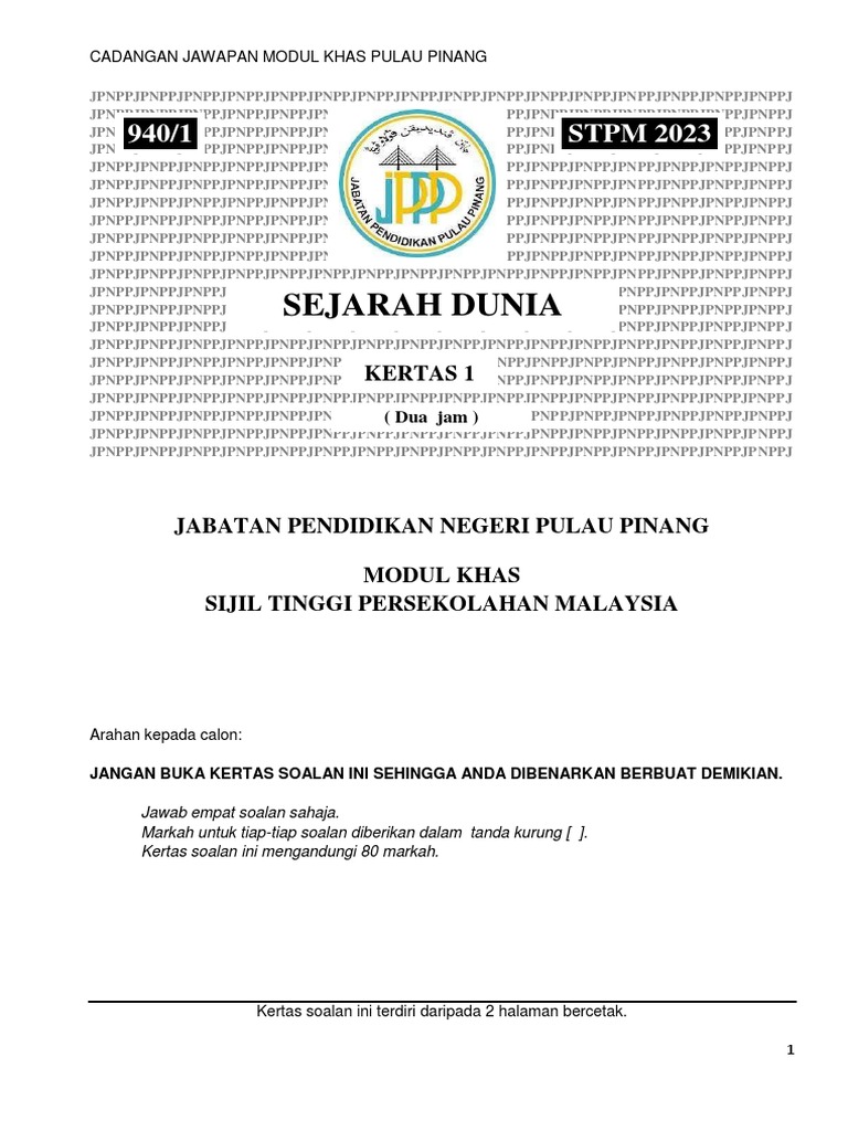 Modul Khas Sem 1 Set 2 2023 | PDF | Mahatma Gandhi