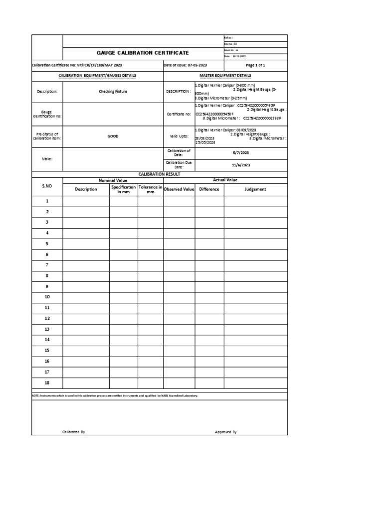 Gauge Calibration-2 | PDF | Calibration | Science