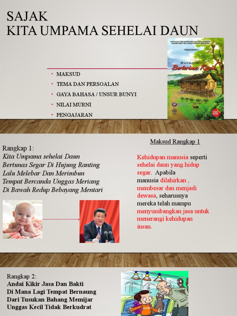 Sajak Kita Umpama Sehelai Daun | PDF