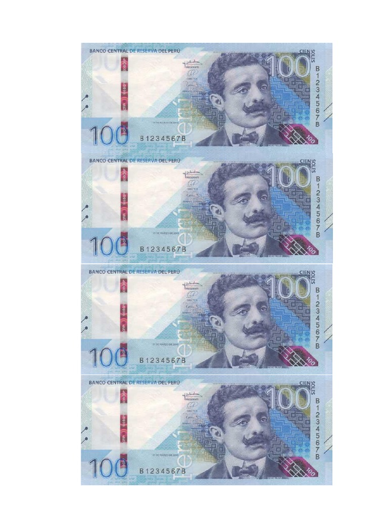Nuevos Billetes de 100 para Imprimir | PDF