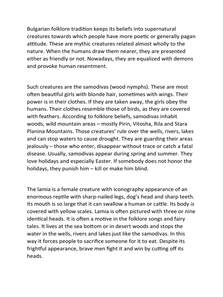 Bulgaria - Myths and Legends | PDF | Folklore | Mythology