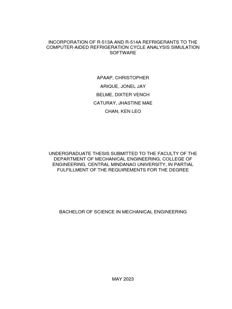 R-513A and R-514A Refrigerant Integration | PDF | Heat Exchanger | Enthalpy