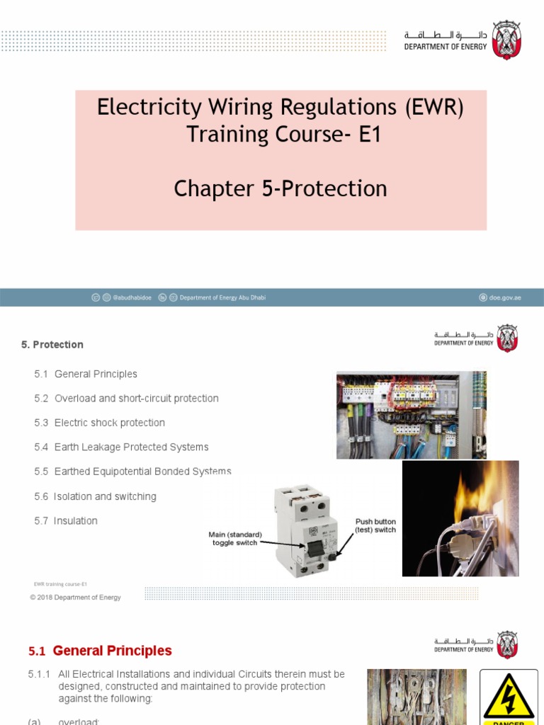Electric Shock Protection Guidelines | PDF | Electrical Wiring ...