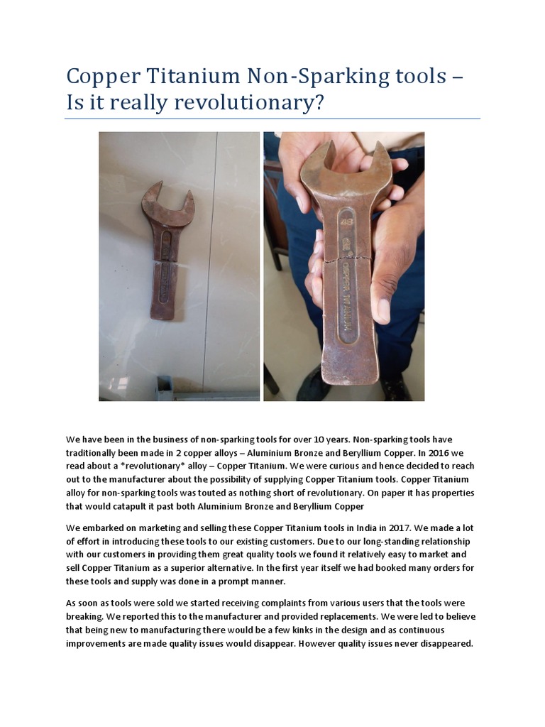 Reality of Copper Titanium Tools - Breakage | PDF | Bronze | Alloy