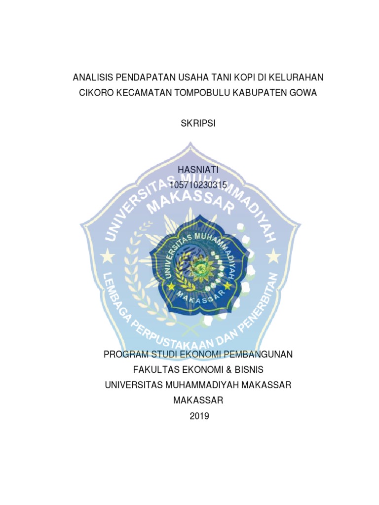 Pendapatan Usaha Tani Kopi Gowa | PDF | Karier & Perkembangan