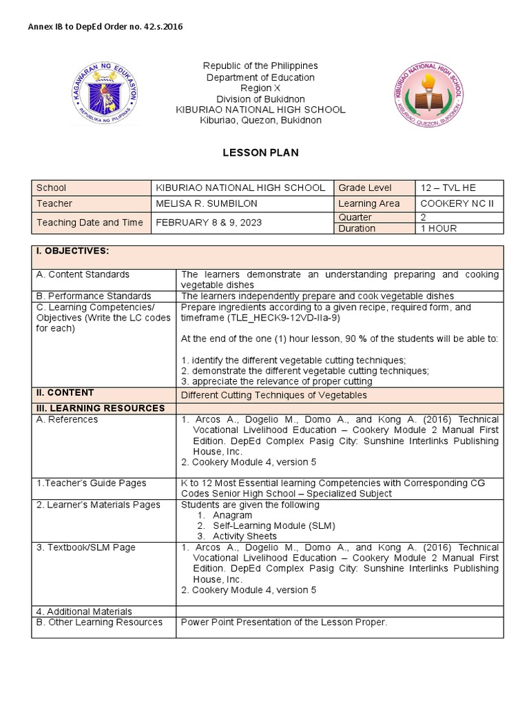 Lesson Plan for Demo Teaching | PDF | Constructivism (Philosophy Of Education) | Educational ...