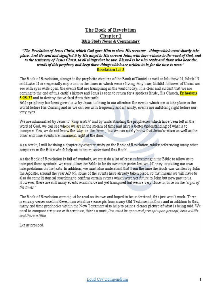 Revelation Chapter 1 Download Free Pdf Jesus Book Of Revelation