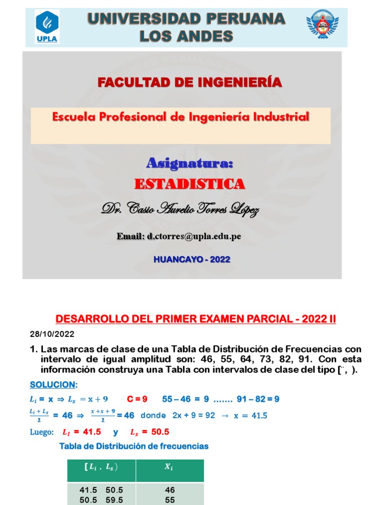 Desarrollo Primer Examen Parcial 2022 Ii. | PDF