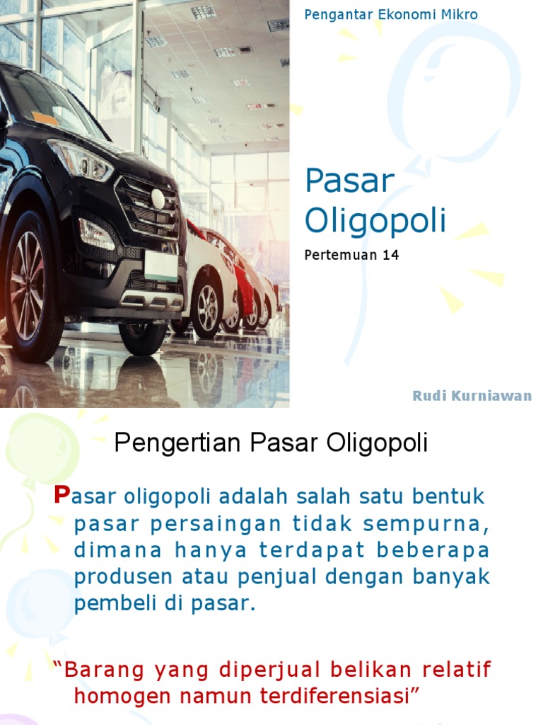 Pertemuan 14 Pasar Persaingan Oligopoli Pdf