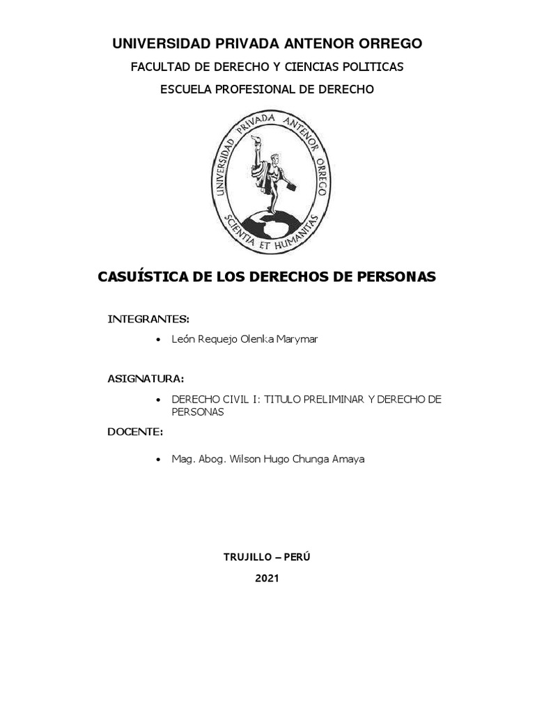 Casuistica de Los Derechos de Personas - D. CIVIL. | PDF | Violación