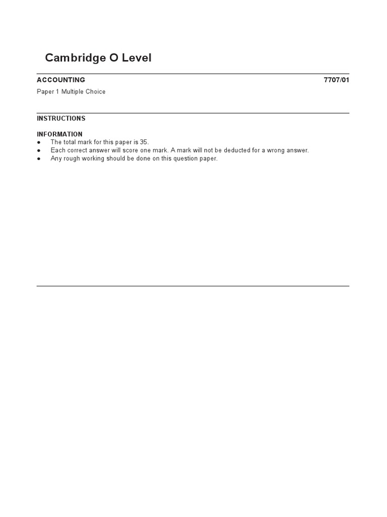 Accounting Paper 1 | PDF | Debits And Credits | Corporations