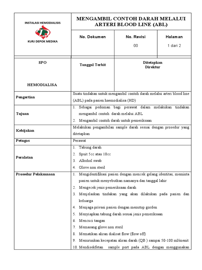 SPO Mengambil Sample Melalui ABL | PDF